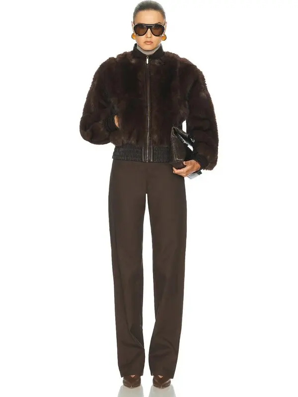 Zimmermann Valiant Faux Fur Jacket - Brown