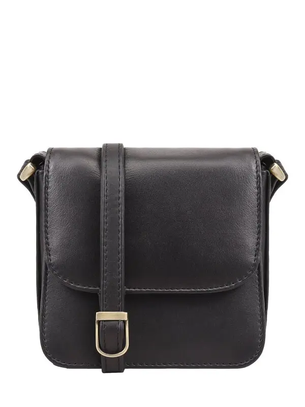 LLOYD BAKER Jammu Leather Crossbody Bag - Black