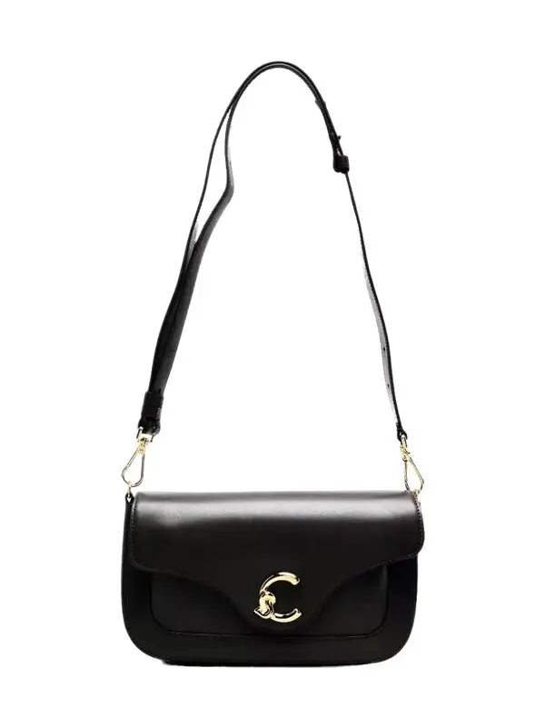 COCCINELLE C-me Medium Leather Shoulder Bag - Black