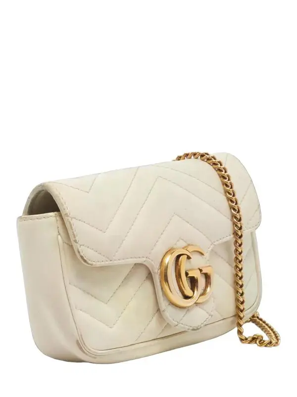 Gucci Mini Gg Marmont Super Matelassé Shoulder Bag - Neutrals