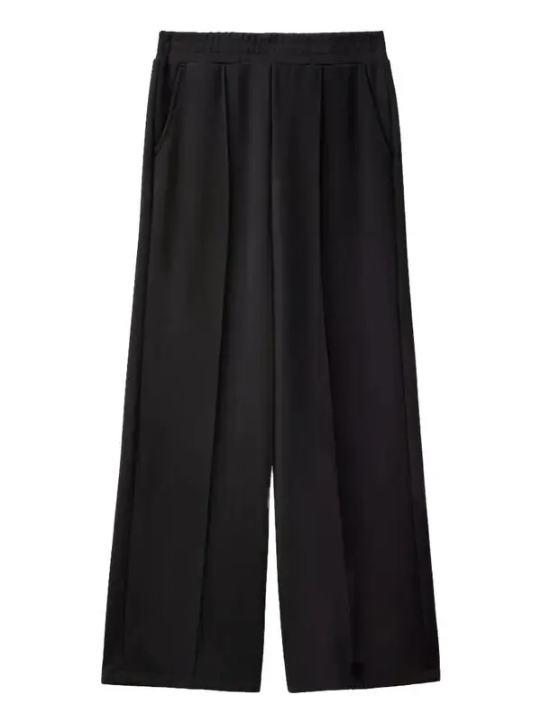 BENETTON Pleated Wide-leg Trousers - Black