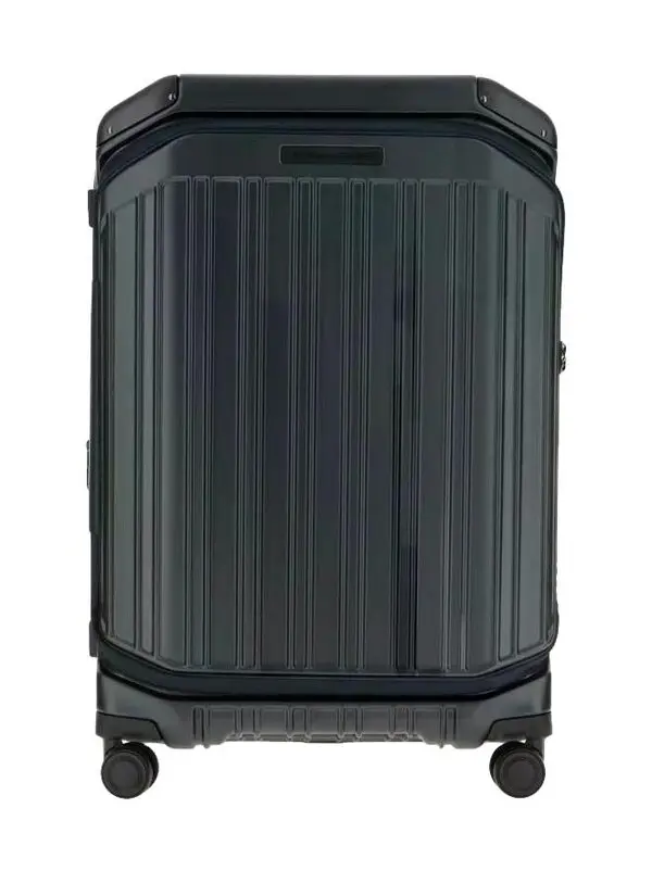 PIQUADRO Large Textured Suitcase - Blue