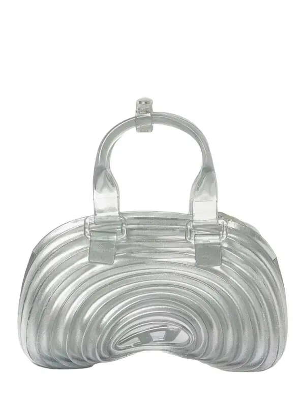 Melissa Gucci Small Perforated Gg Embossed Messenger Bag - Silver