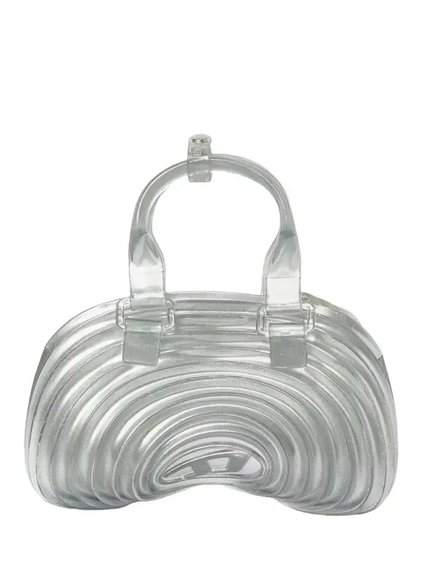 Melissa Gucci Small Perforated Gg Embossed Messenger Bag - Silver