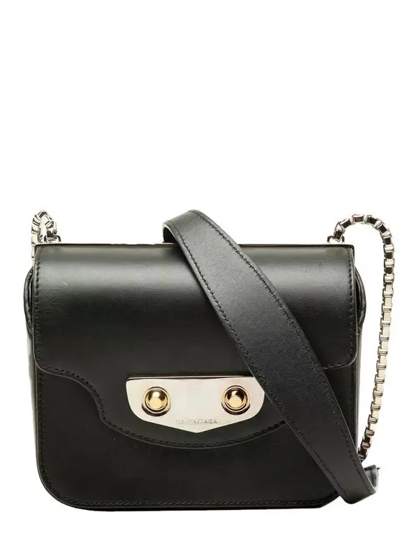Balenciaga Mini Smooth Calfskin Neo Classic Chain Crossbody Bag - Black