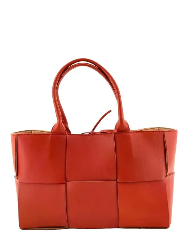 Bottega Veneta Arco Maxi Intrecciato Tote Bag - Orange