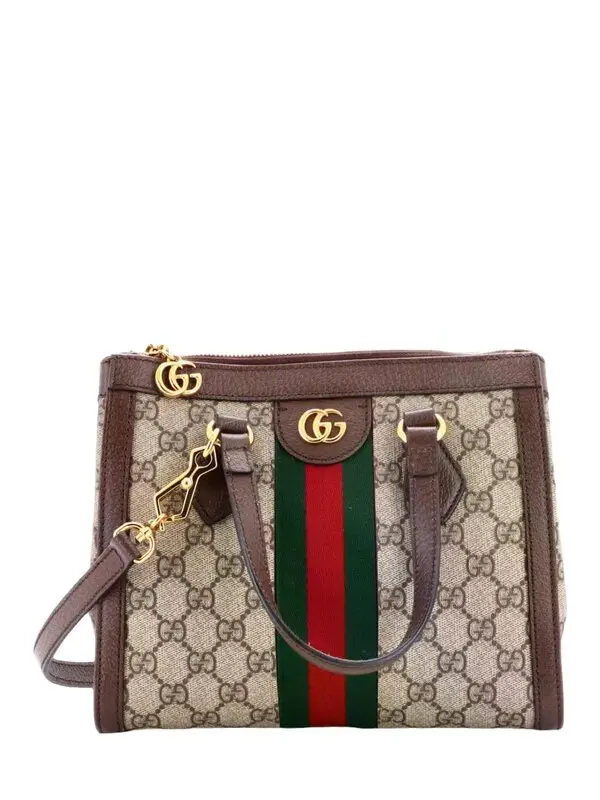 Gucci Ophidia Top Handle Tote Bag - Brown