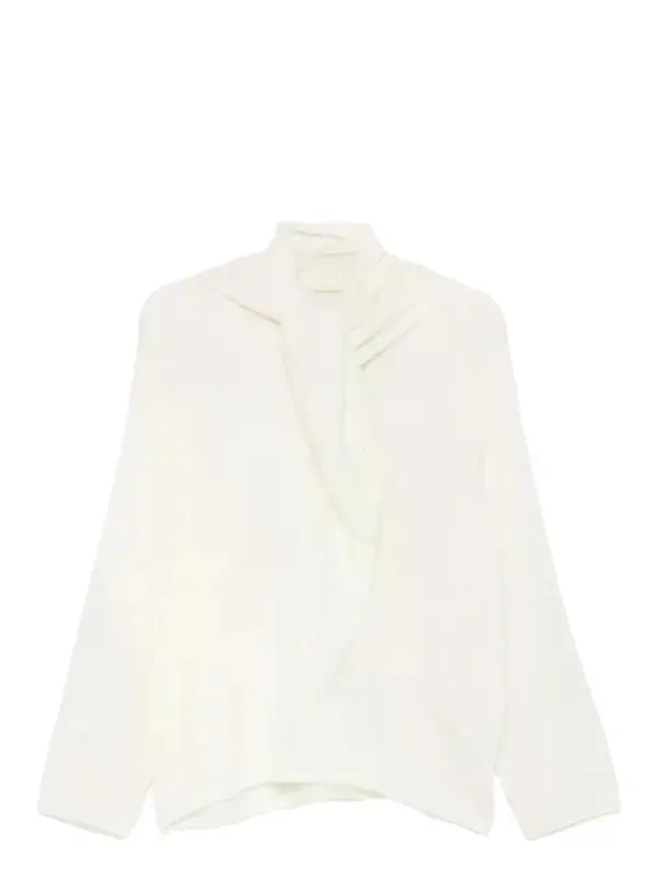IVORY PARIS Tie-detail Knit Sweater - Neutrals