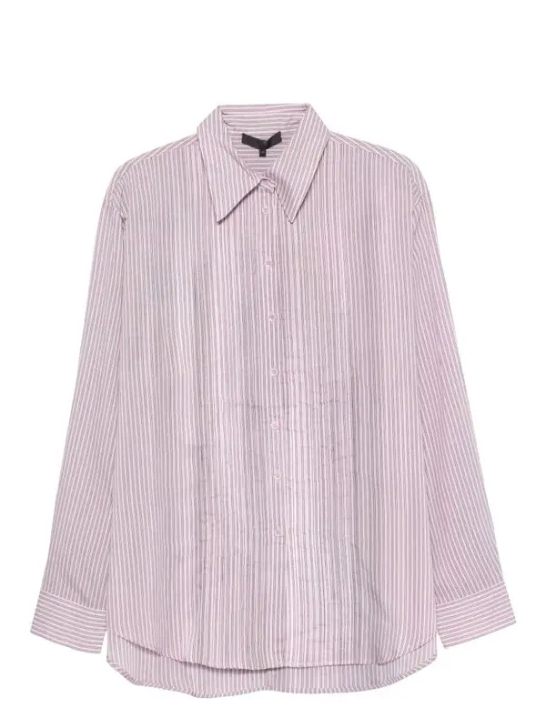 Tibi Striped Button-down Shirt - Pink