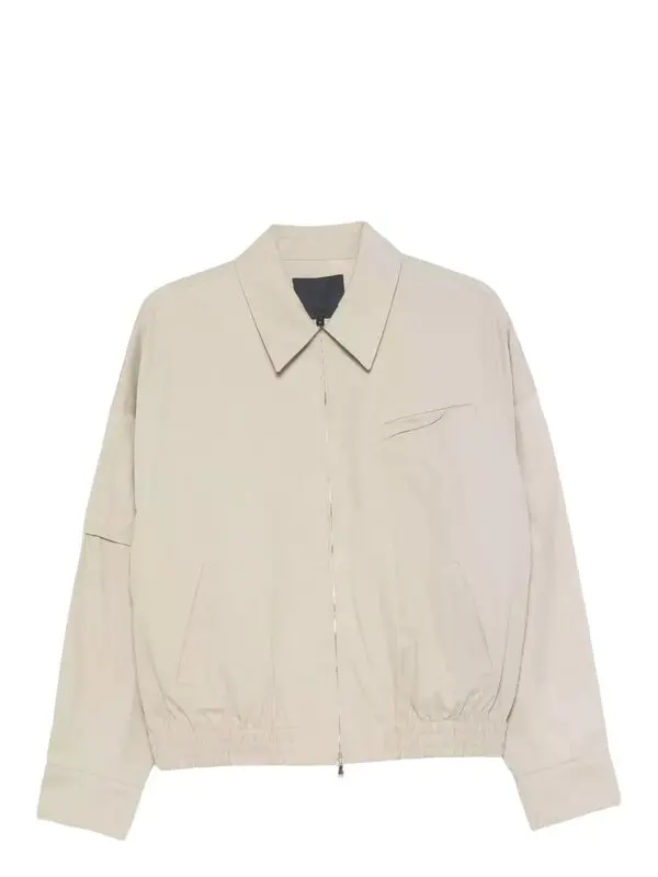 Tibi Spring Twill Bomber Jacket - Neutrals