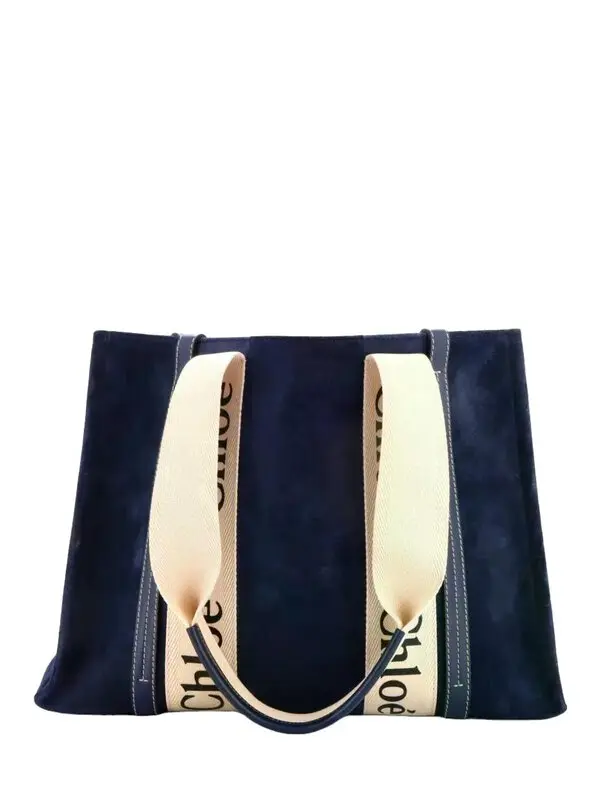 Chloé Woody Medium Tote Bag - Blue