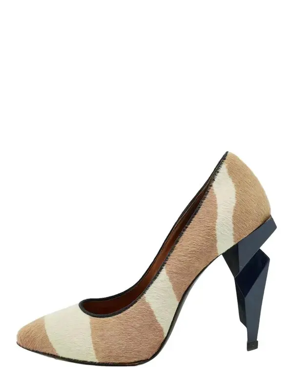 Fendi Diamond Sculptural-heel Pumps - Neutrals