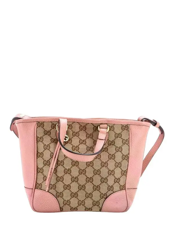 Gucci Gg Canvas With Leather Small Tote Bag - Pink