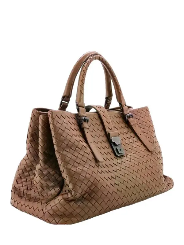 Bottega Veneta Roma Bag Intrecciato Nappa Medium Tote Bag - Brown