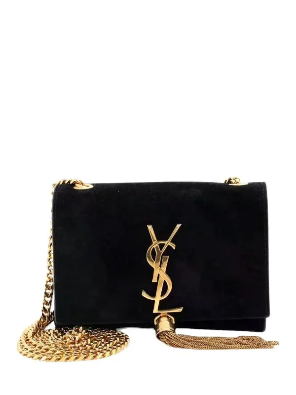 Saint Laurent Classic Monogram Tassel Crossbody Bag - Black