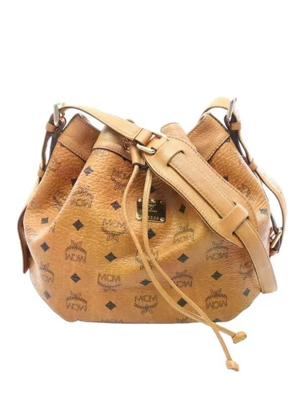 Mcm Visetos Bucket Bag - Brown