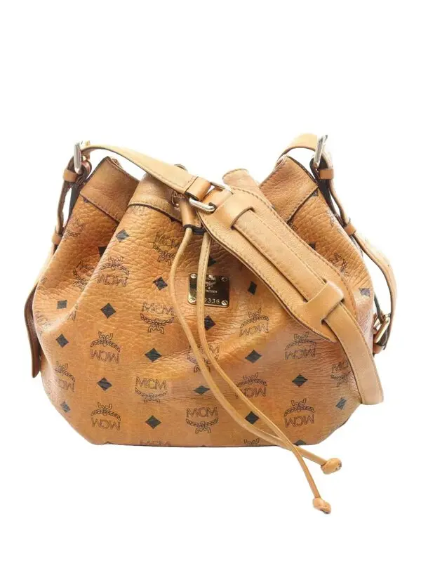 Mcm Visetos Bucket Bag - Brown
