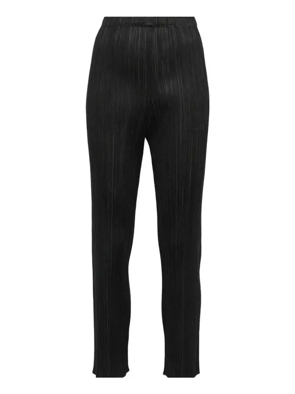 Issey Miyake Plissé-effect Trousers - Black