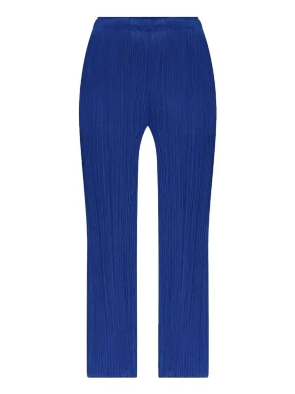 Issey Miyake Pleated Straight-leg Trousers - Blue