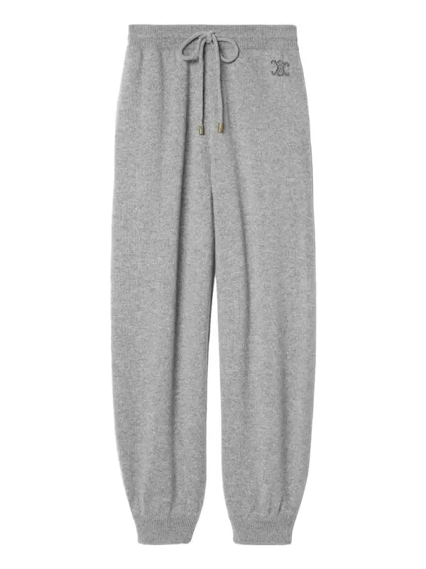 Celine Cashmere Joggers - Light Gray