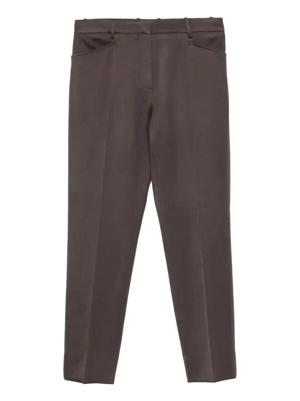 TOM FORD Tailored Trousers With Belt Loops - Deep Brown