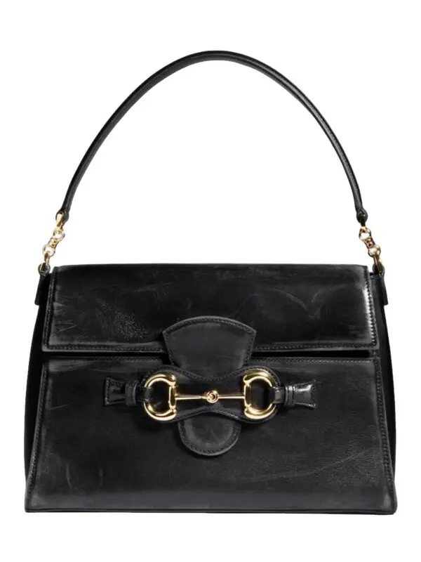 Gucci Horsebit Duomo Medium Top Handle Bag - Black