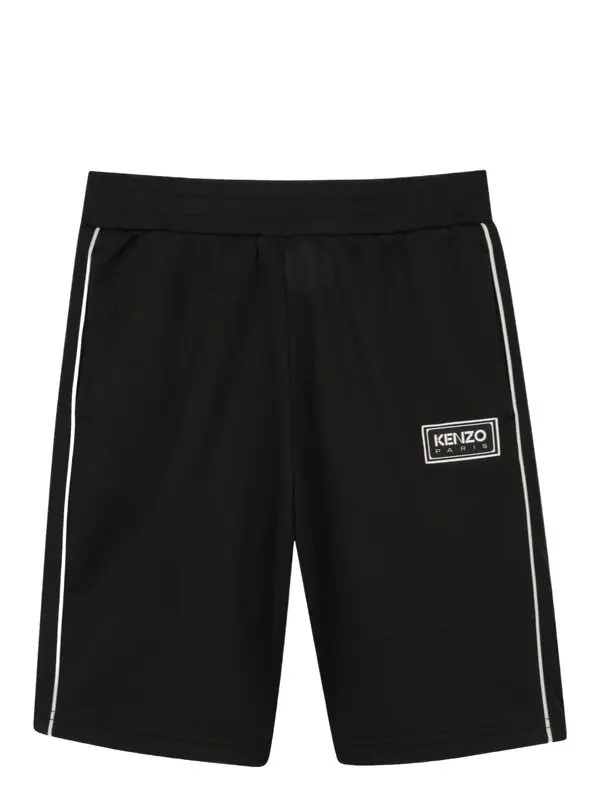Kenzo Logo Detail Casual Shorts - Black