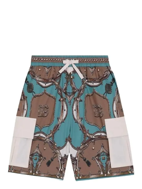 Dolce & Gabbana Baroque Print Cargo Shorts - No