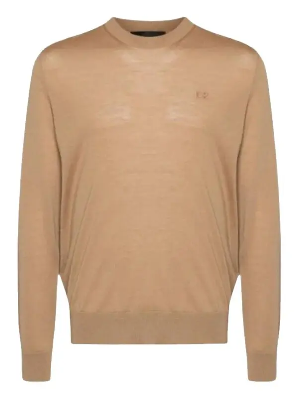 Dsquared2 Crew-neck Virgin Wool Jumper - Nude