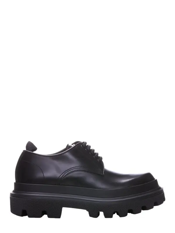 Dolce & Gabbana Platform Lace-up Derby Shoes - Black