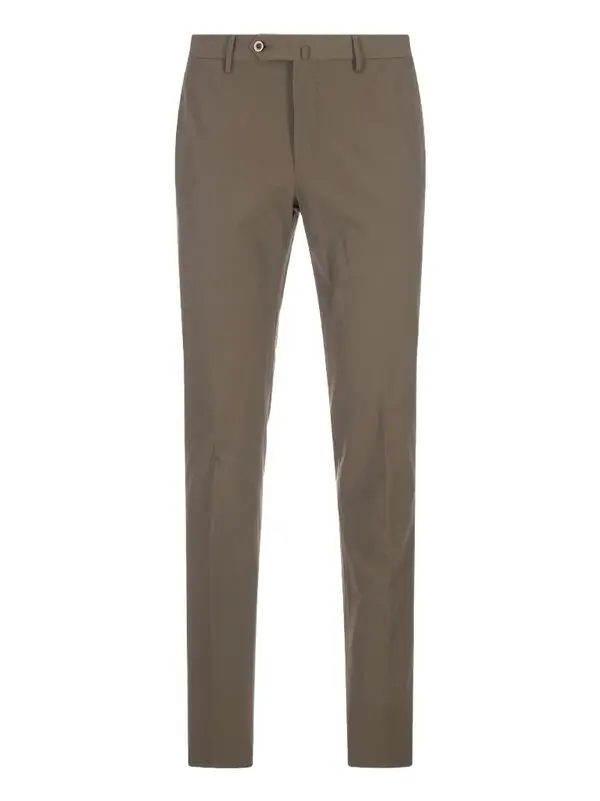 PT TORINO Mid-waist Tailored Trousers - Green