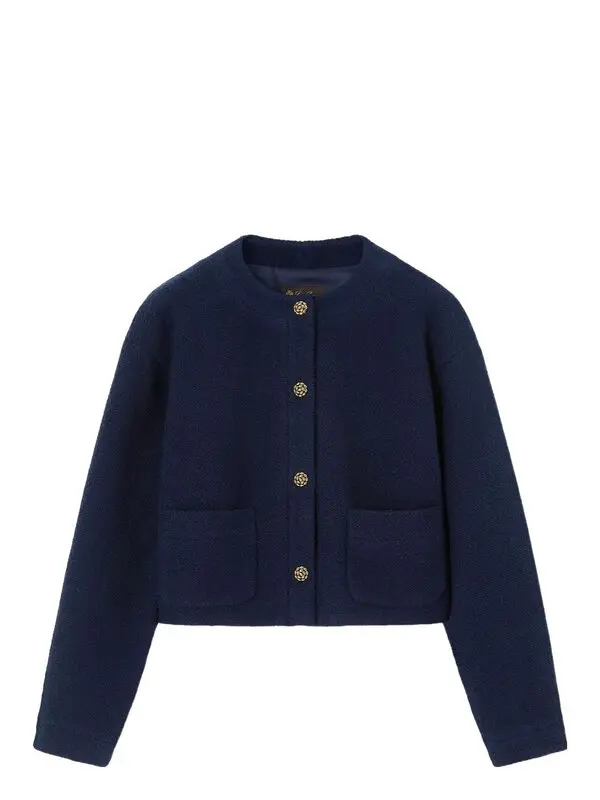 Loro Piana Caterina Jacket With Bouclé Effect - Lough Reflection