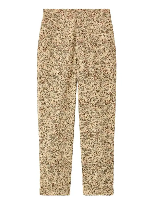 Loro Piana Rayka Trousers - Beige/burnt Red