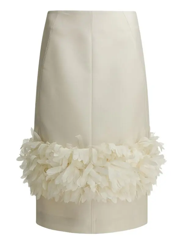 TOTEME Feather Trim Skirt - No