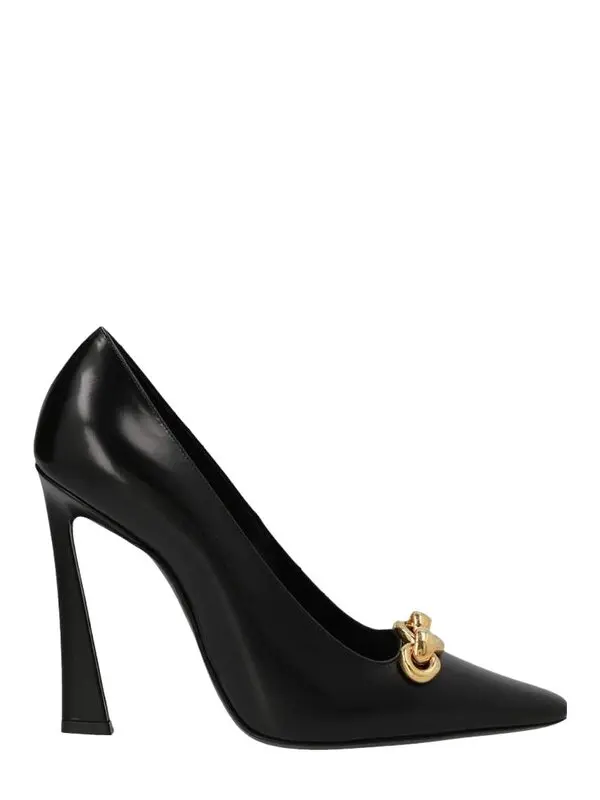 Saint Laurent Chain-link Slip-on Pumps - Black