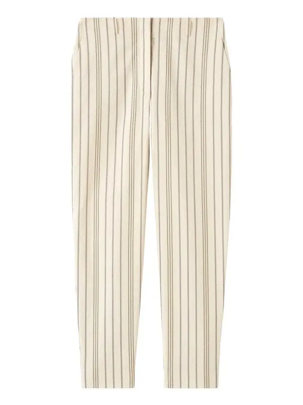 Loro Piana Regan Striped Trousers - Nude