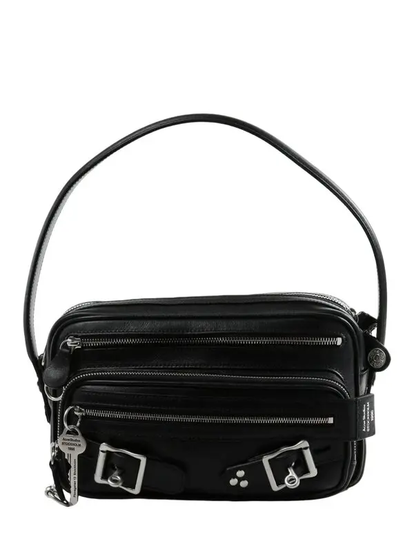 Acne Studios Medium Zippered Shoulder Bag - Black