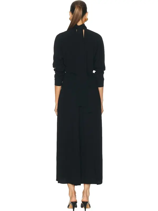 TOTEME Slouch Waist Scarf Dress - Black
