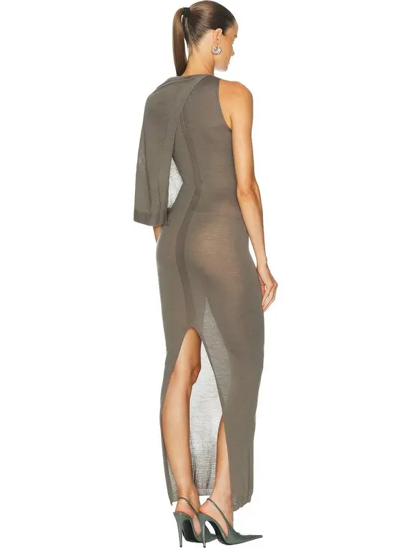 Rick Owens Sleeveless Scarf Gown - Dust