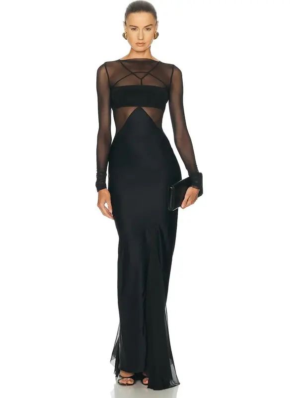 Rick Owens Combo Gown - Black