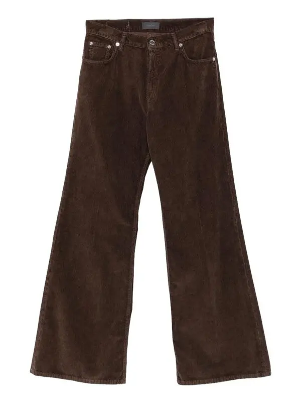 HAIKURE Clara Velvet Trousers - Brown