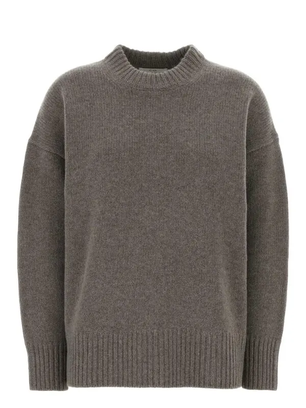 Co Ribbed Knit Oversized Pullover Sweater - Grey