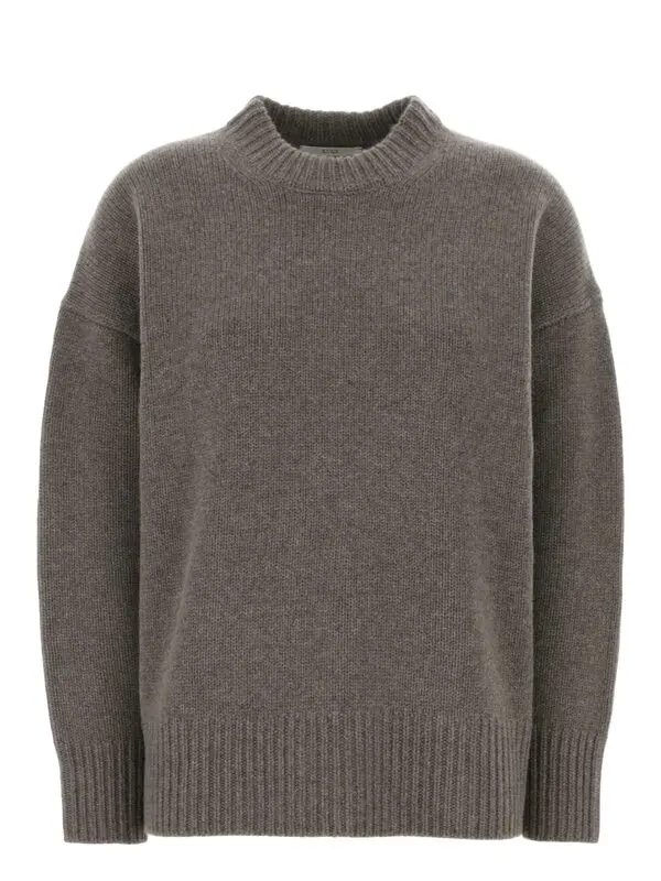 Co Ribbed Knit Oversized Pullover Sweater - Grey