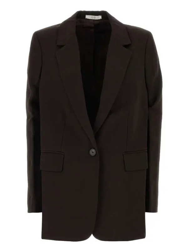 Co Single-button Long-sleeve Blazer - Brown