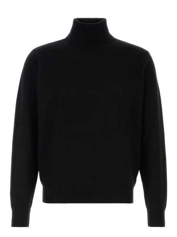 ENTIRE STUDIOS High-neck Knit Sweater - Black