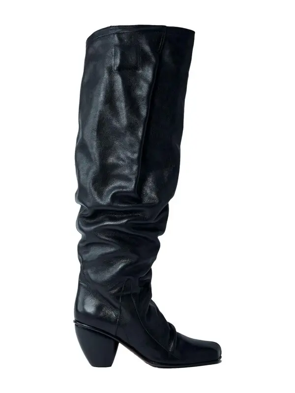 VIVIENNE WESTWOOD River Square-toe Knee-high Boots - Black