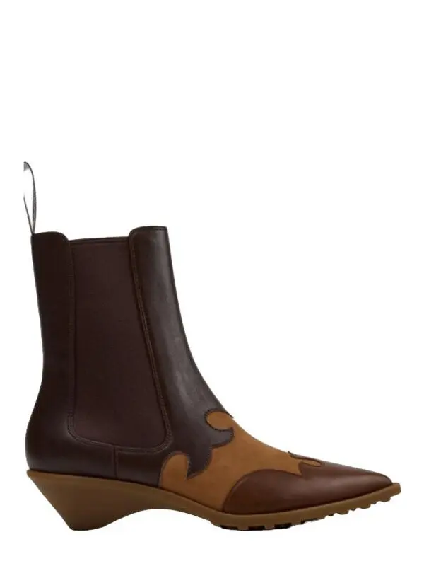 Camper Leather Ankle Boots - Brown
