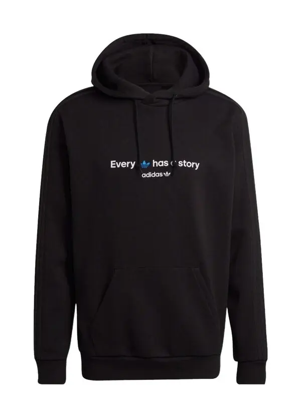ADIDAS ORIGINALS Hooded Sweatshirt With Logo - Black