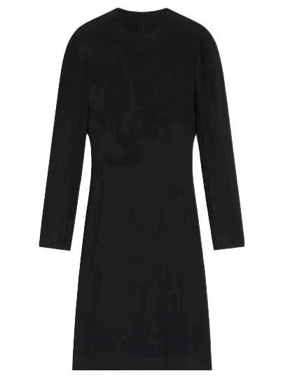 Phoebe Philo Pleated Long-sleeved Dress - Black