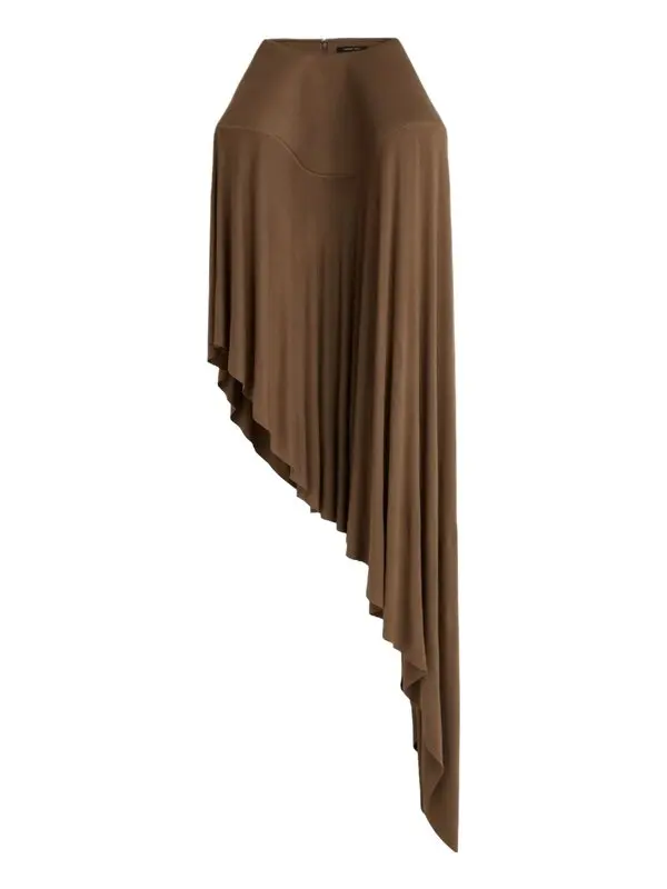 Phoebe Philo Sculptural Drape Skirt - Toffee